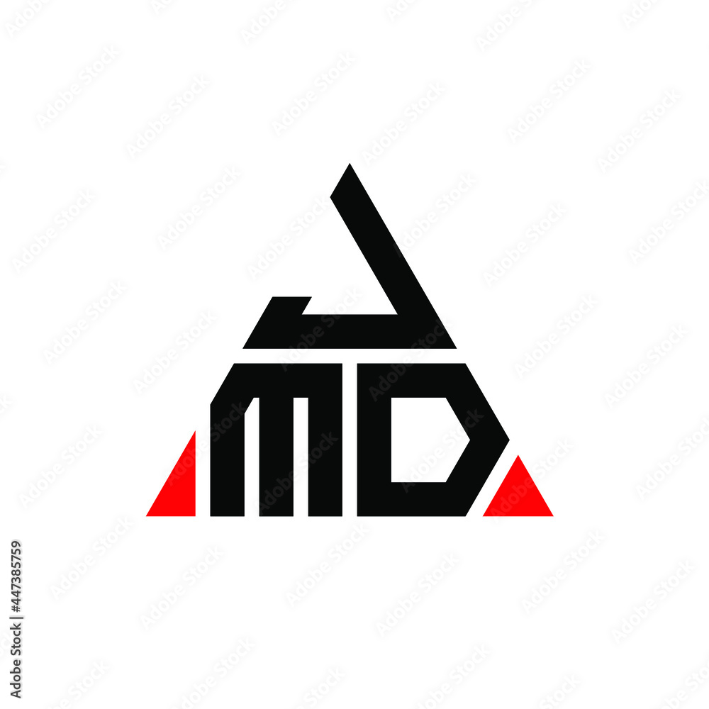 JMD triangle letter logo design with triangle shape. JMD triangle logo ...