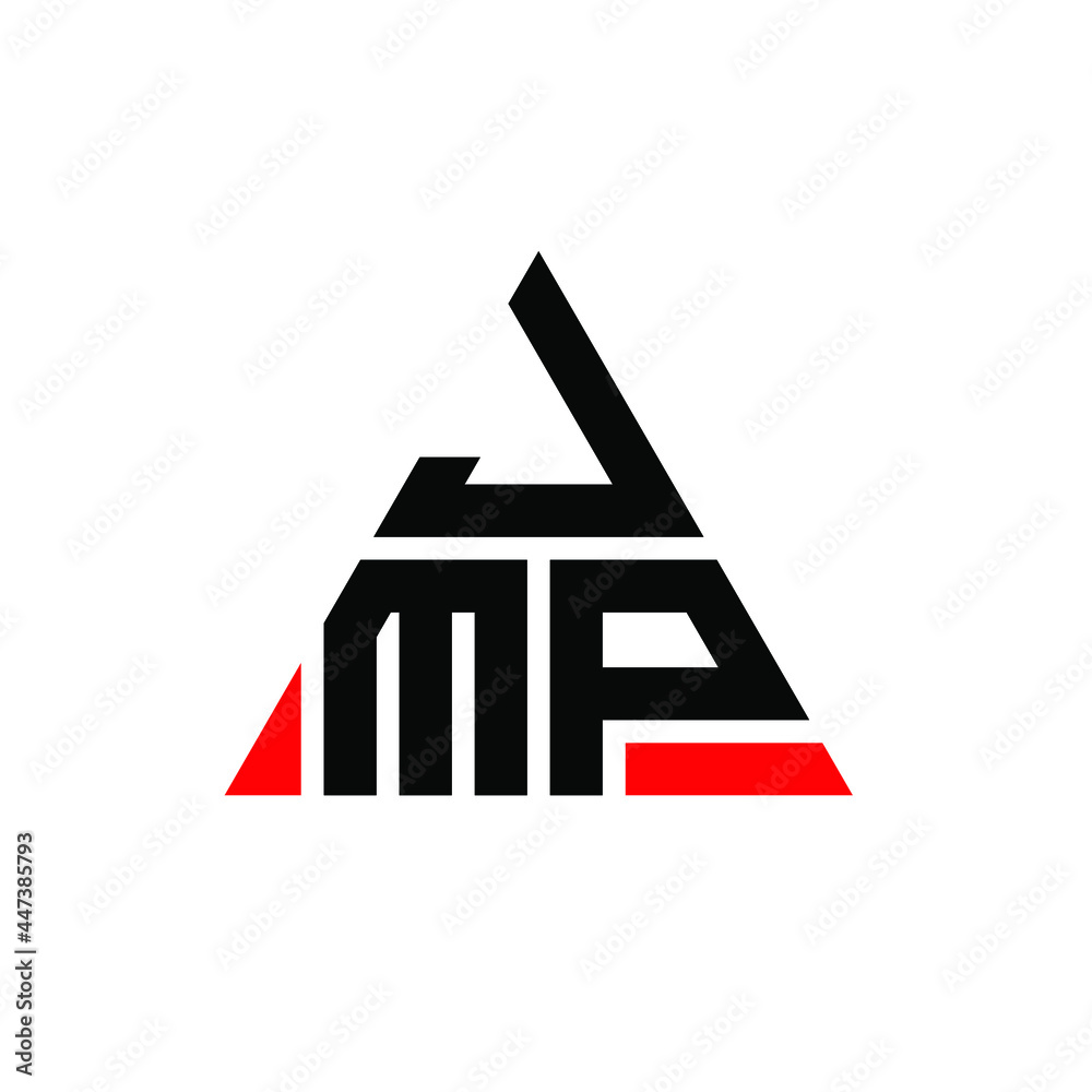 JMP triangle letter logo design with triangle shape. JMP triangle logo ...