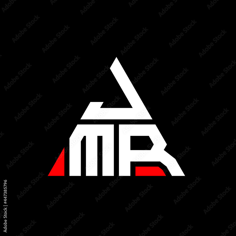 JMR triangle letter logo design with triangle shape. JMR triangle logo ...