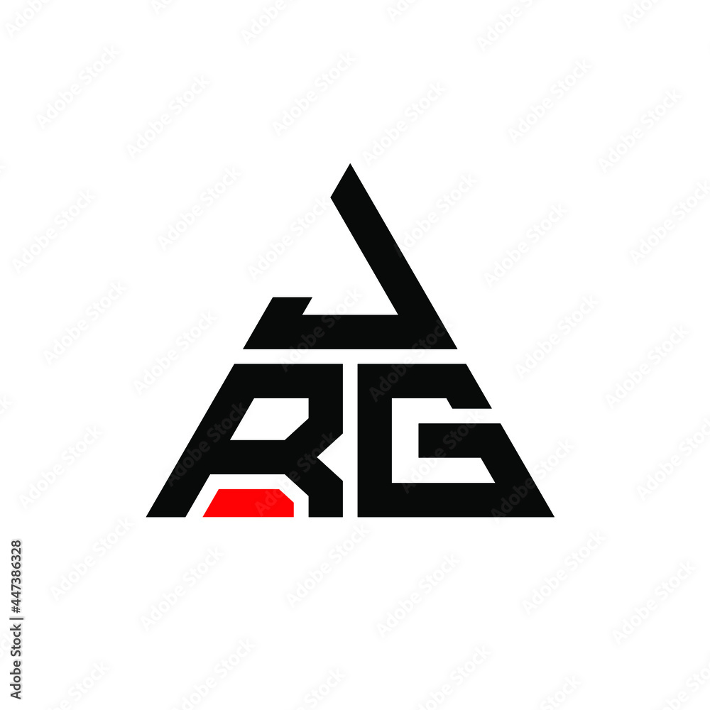 JRG triangle letter logo design with triangle shape. JRG triangle logo ...
