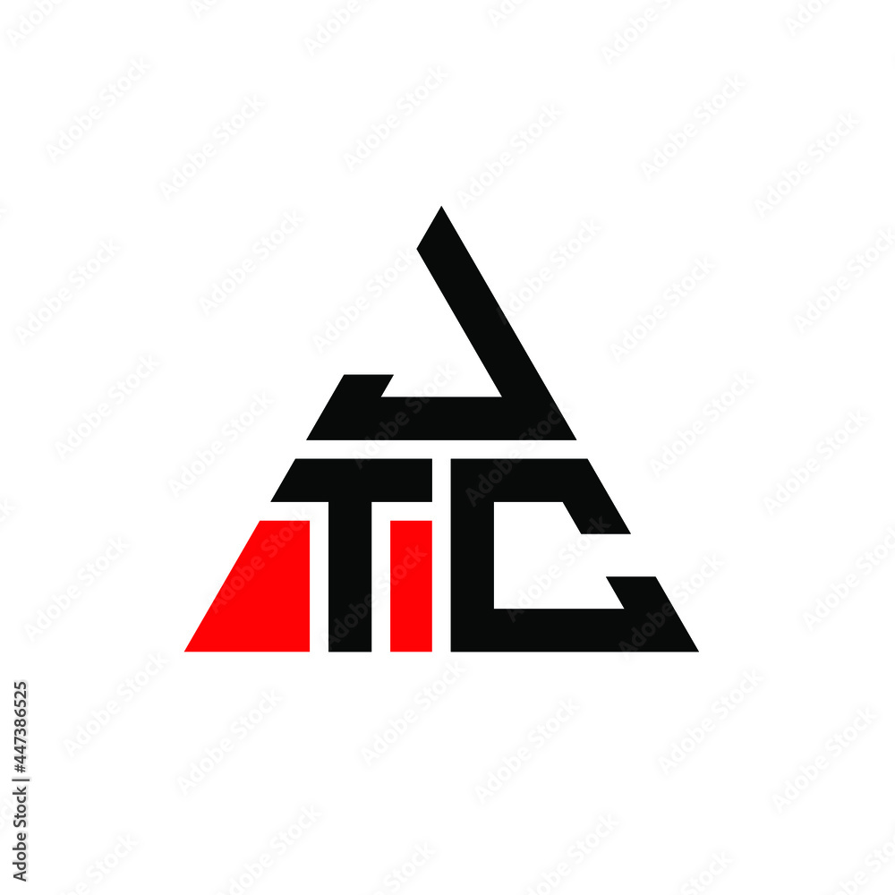 JTC triangle letter logo design with triangle shape. JTC triangle logo ...