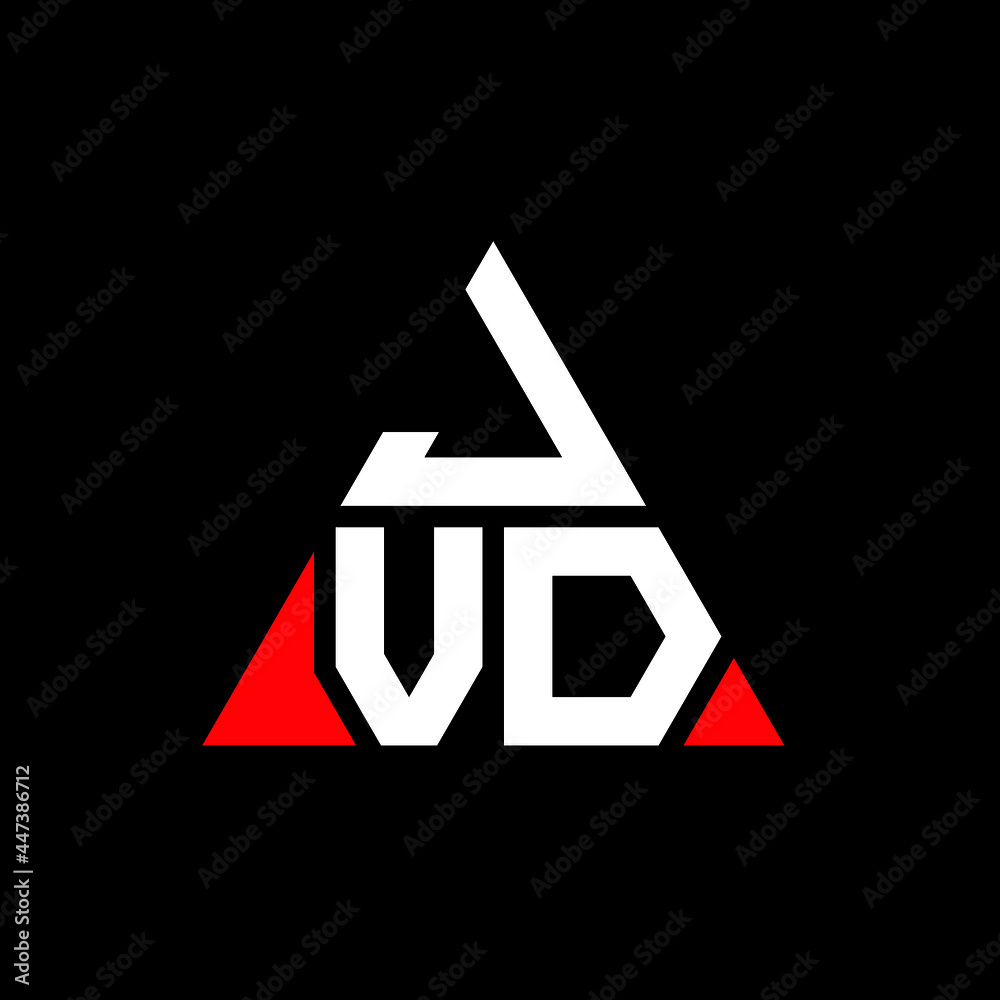 JVD triangle letter logo design with triangle shape. JVD triangle logo ...
