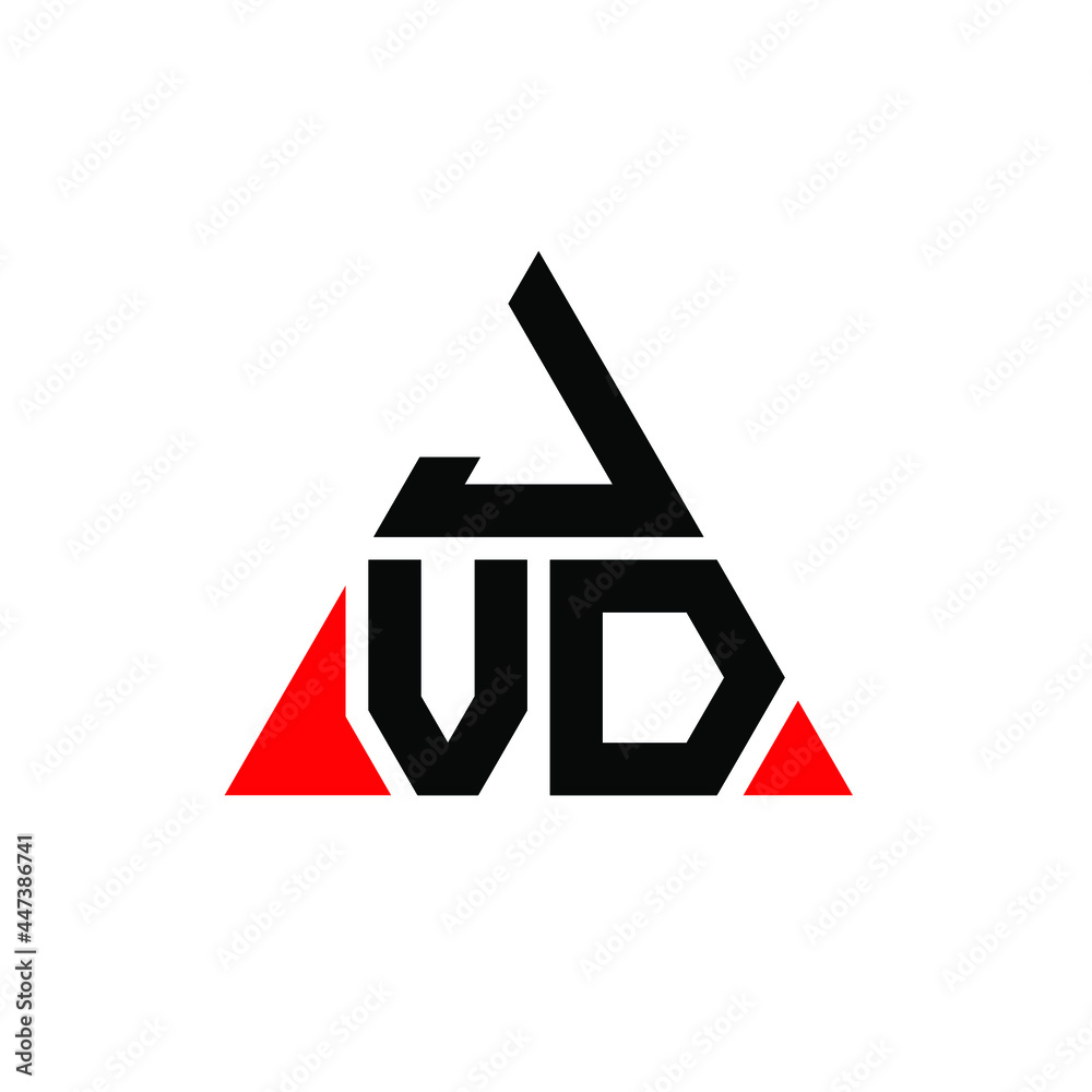 JVD triangle letter logo design with triangle shape. JVD triangle logo ...