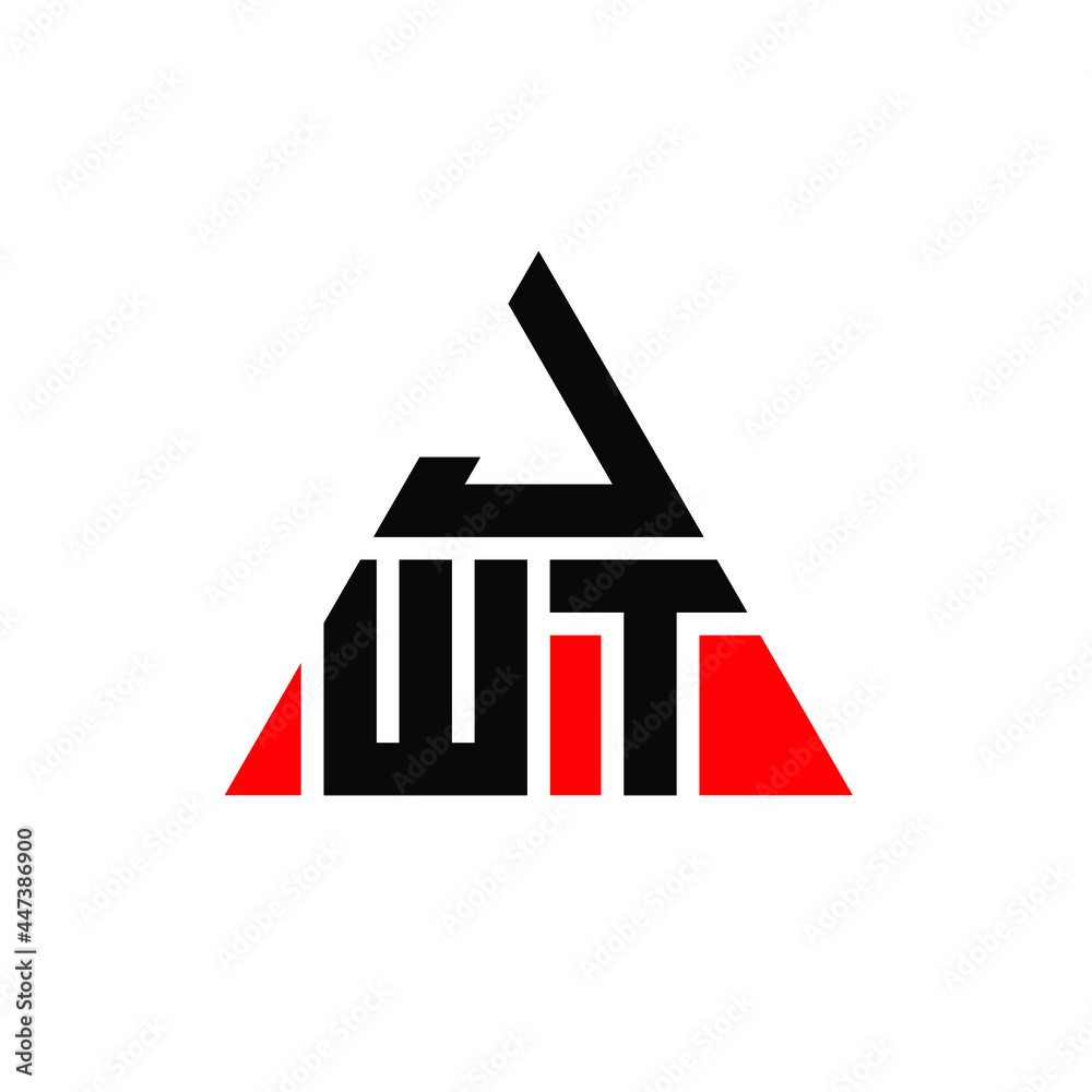 JWT triangle letter logo design with triangle shape. JWT triangle logo design monogram. JWT ...