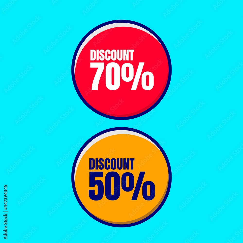 70 and 50 percent discount vector illustration Stock Vector | Adobe Stock