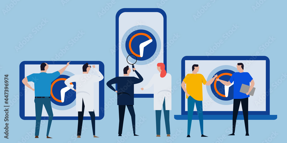 screen time measurement of application speed smartphone screen with ...