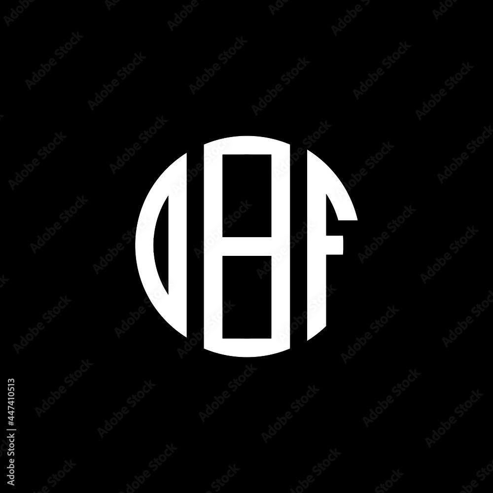 DBF letter logo design. DBF letter in circle shape. DBF Creative three ...
