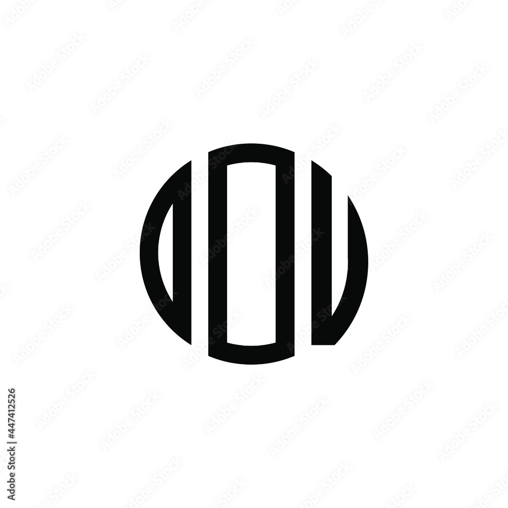DDU letter logo design. DDU letter in circle shape. DDU Creative three ...