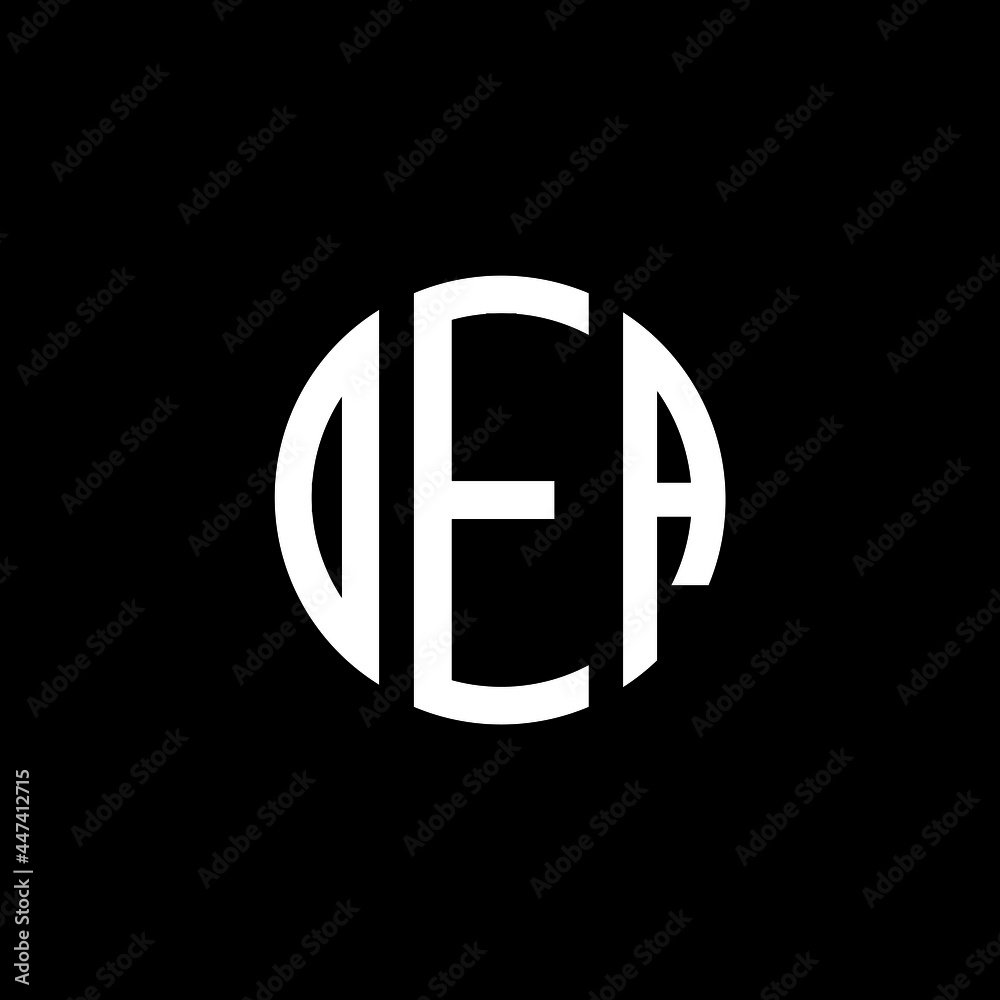 DEA letter logo design. DEA letter in circle shape. DEA Creative three ...