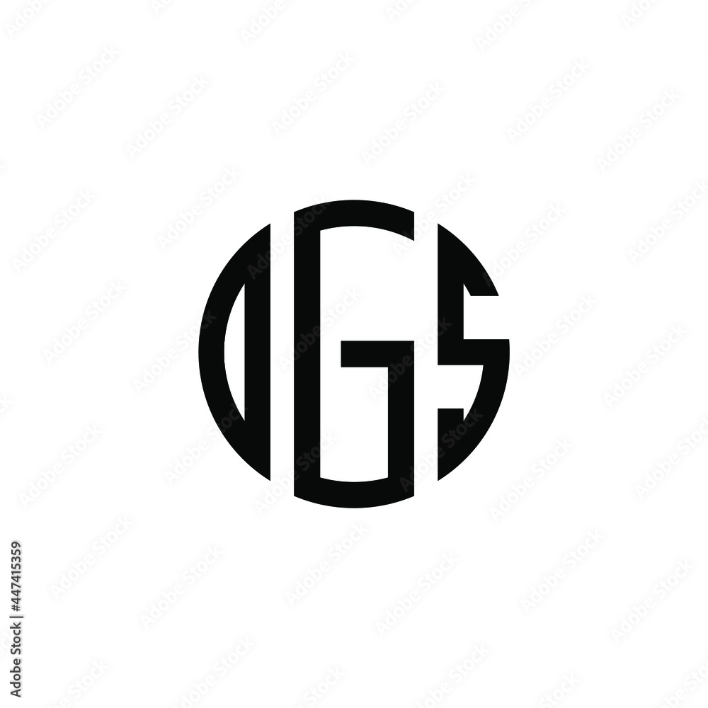 DGS letter logo design. DGS letter in circle shape. DGS Creative three ...