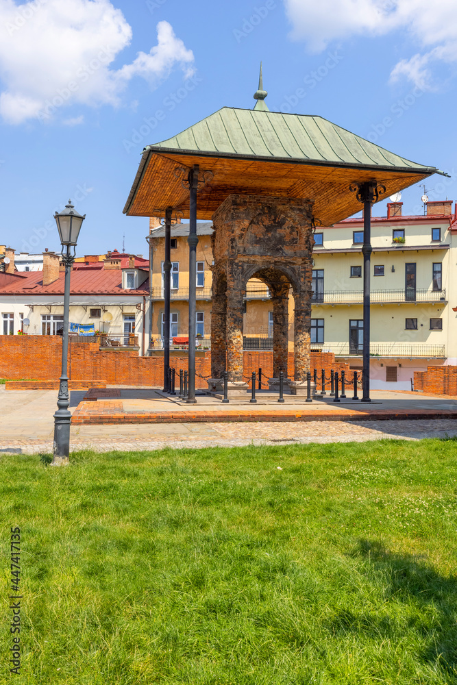 Synagogue Bima, elevated platform where Torah is read and the prayers ...