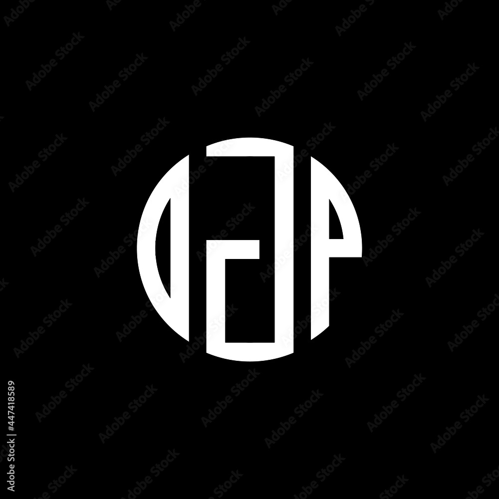 DJP letter logo design. DJP letter in circle shape. DJP Creative three ...