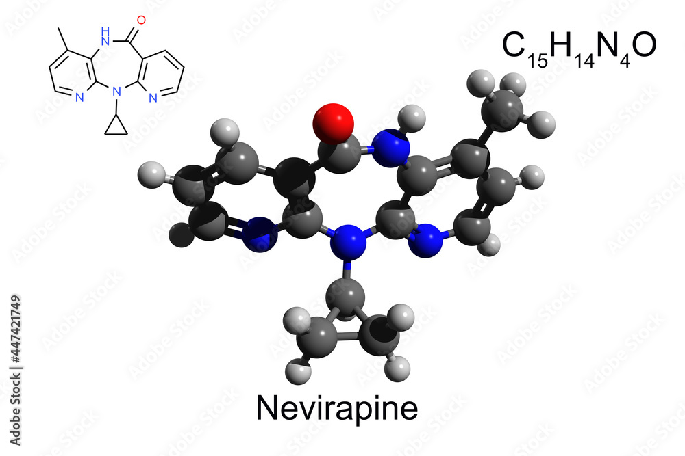 Chemical formula, structural formula and 3D ball-and-stick model of ...