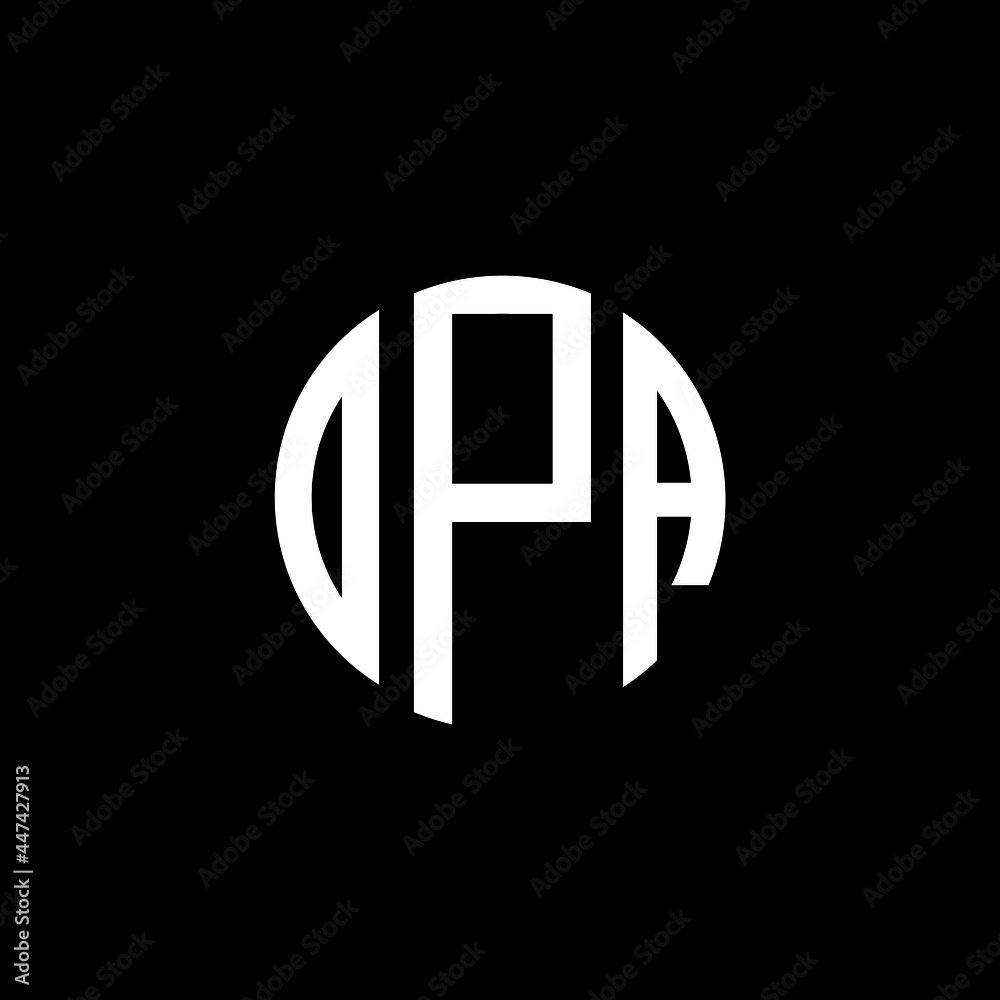 DPA letter logo design. DPA letter in circle shape. DPA Creative three ...