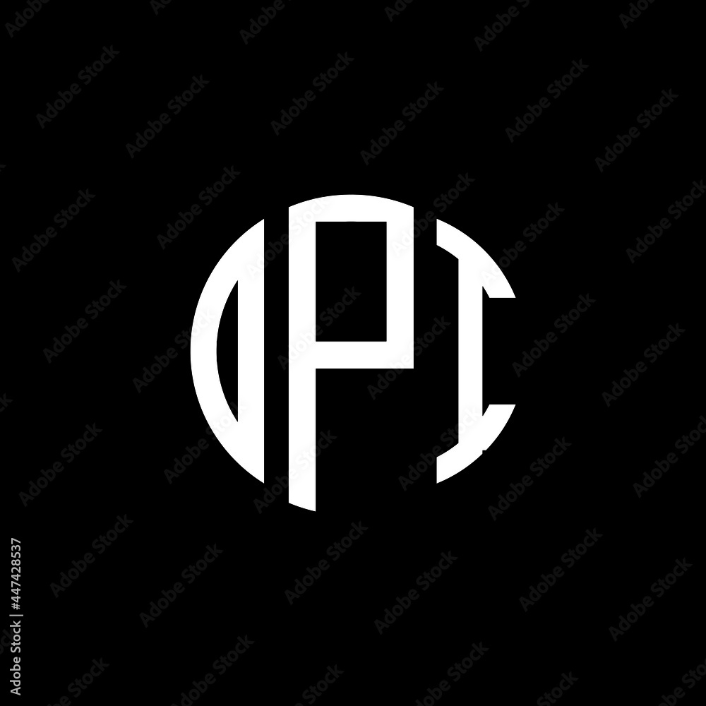 DPI letter logo design. DPI letter in circle shape. DPI Creative three ...
