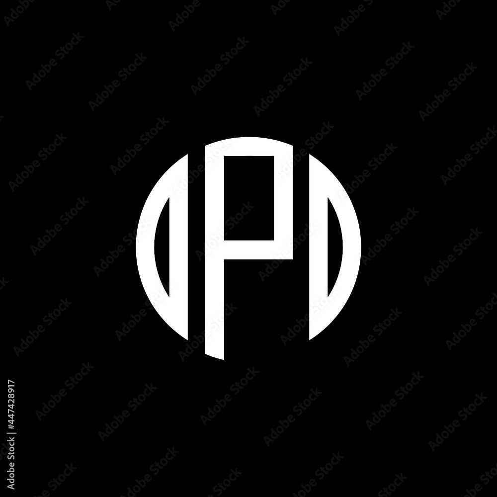 DPO letter logo design. DPO letter in circle shape. DPO Creative three ...