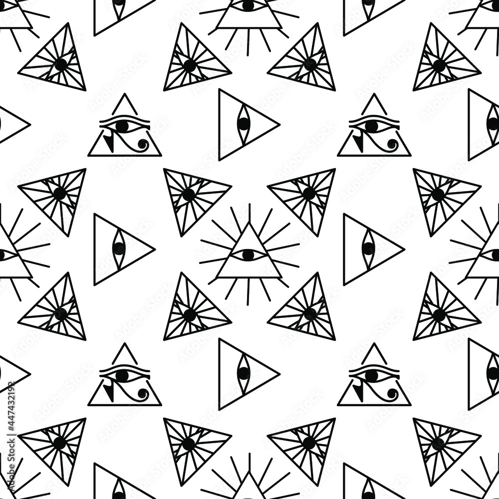 Vecteur Stock Ancient mystic Egyptian symbol. Isolated editable icon ...