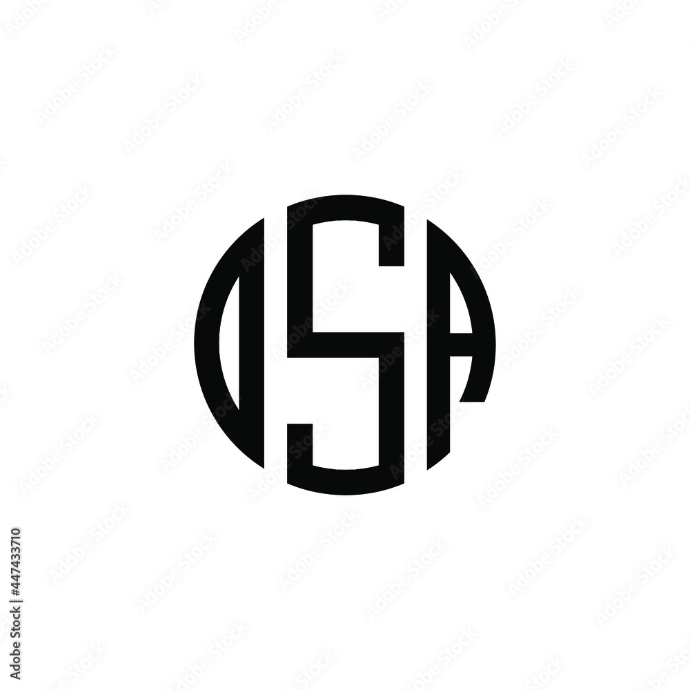 DSA letter logo design. DSA letter in circle shape. DSA Creative three ...