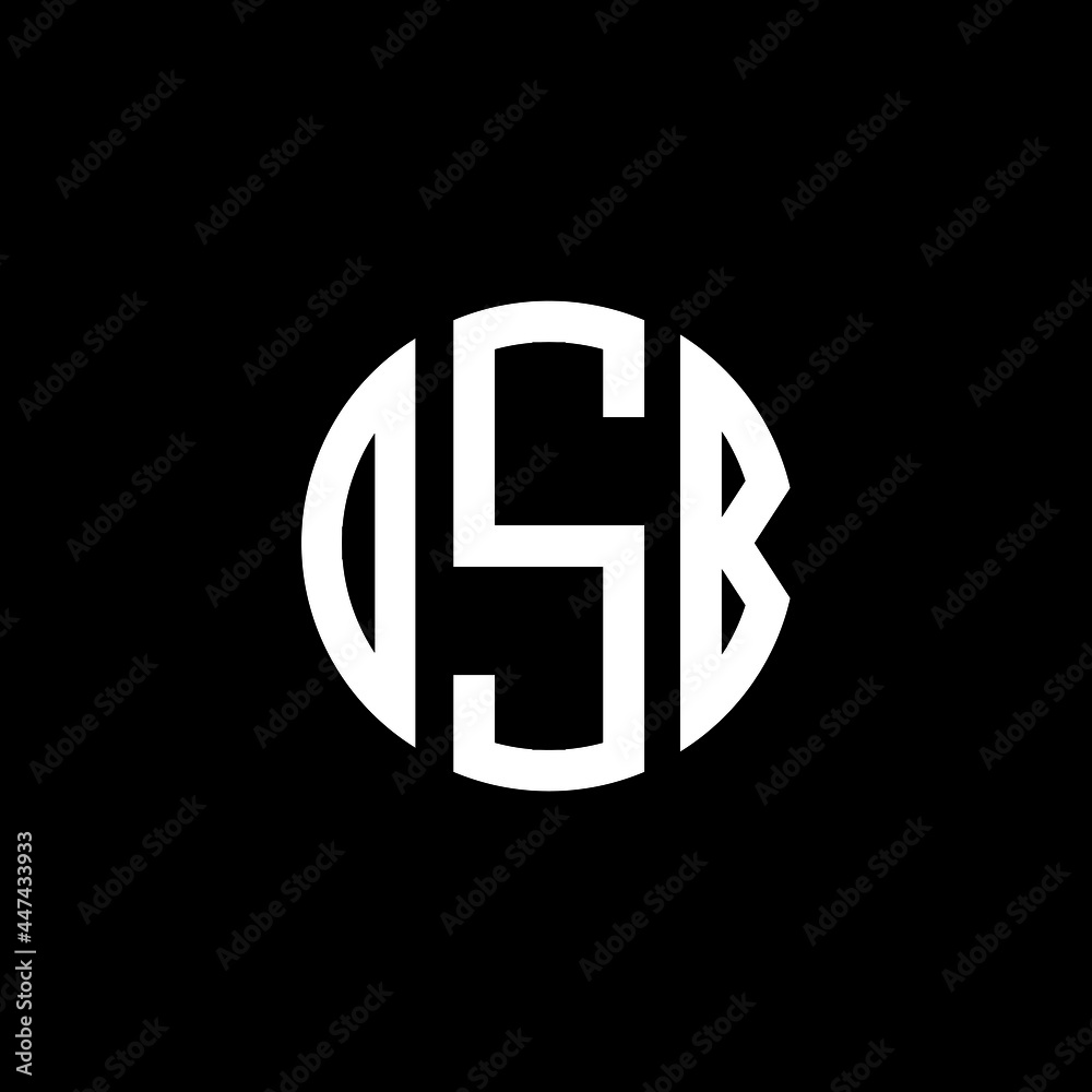 DSB letter logo design. DSB letter in circle shape. DSB Creative three ...