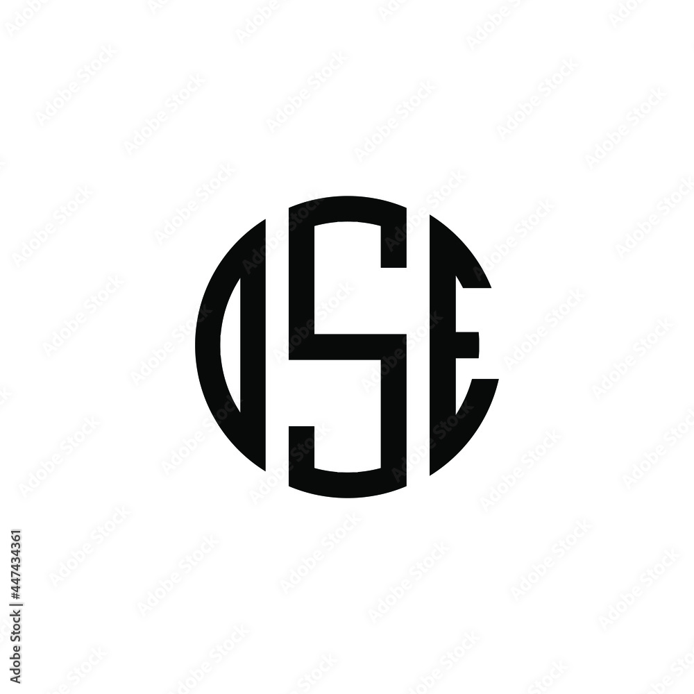 DSE letter logo design. DSE letter in circle shape. DSE Creative three ...
