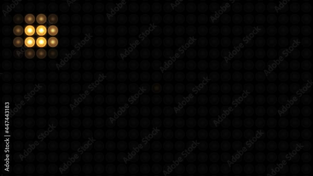 4K loop Light effect bright round dots of Background backdrop with ...