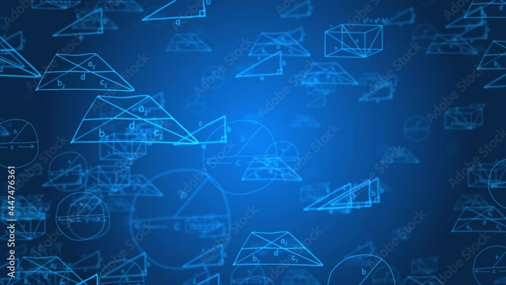 Animated Mathematical Formula Calculations loop Background green screen ...