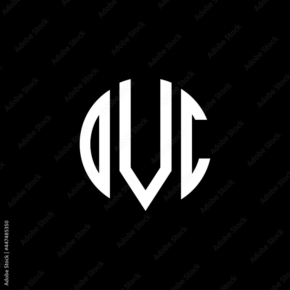 DVC letter logo design. DVC letter in circle shape. DVC Creative three ...