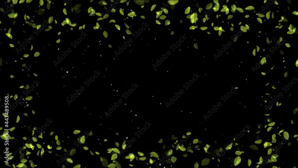 Green Leave clover frame loop background or overlays. Wedding marriage ...