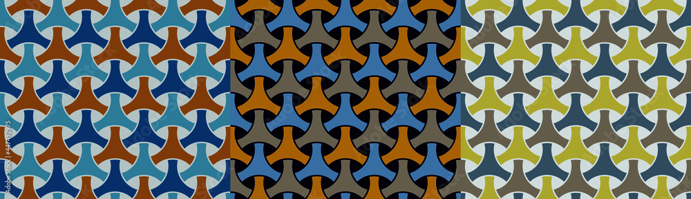 Intertwining. Seamless 3D pattern. Optical illusions. Op Art. Template ...