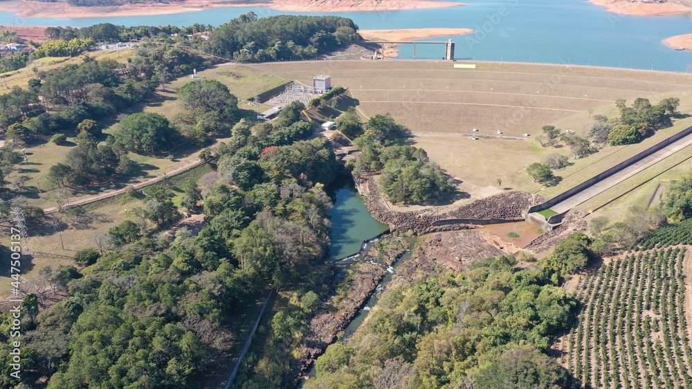 mirante represa de caconde lago artificial Stock Photo | Adobe Stock