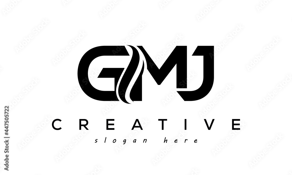 Letter GMJ creative logo design vector Stock Vector | Adobe Stock