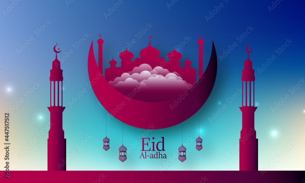 Eid Al Adha Eid Mubarak Happy Muslim eid culture Arabic Style design ...