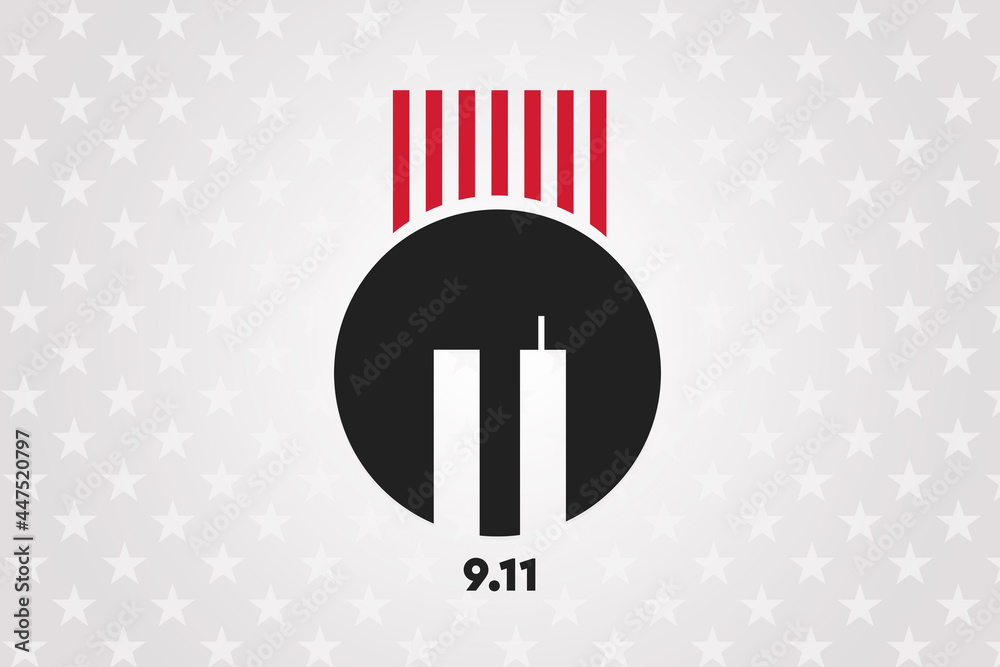Remember 9 11, Patriot day. Remembering september 11 . Illustration of the Twin towers ...
