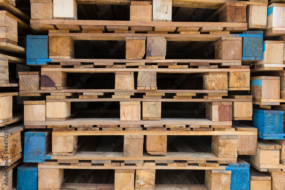 Old wooden pallets for reused to build a furniture , Can be used as a ...