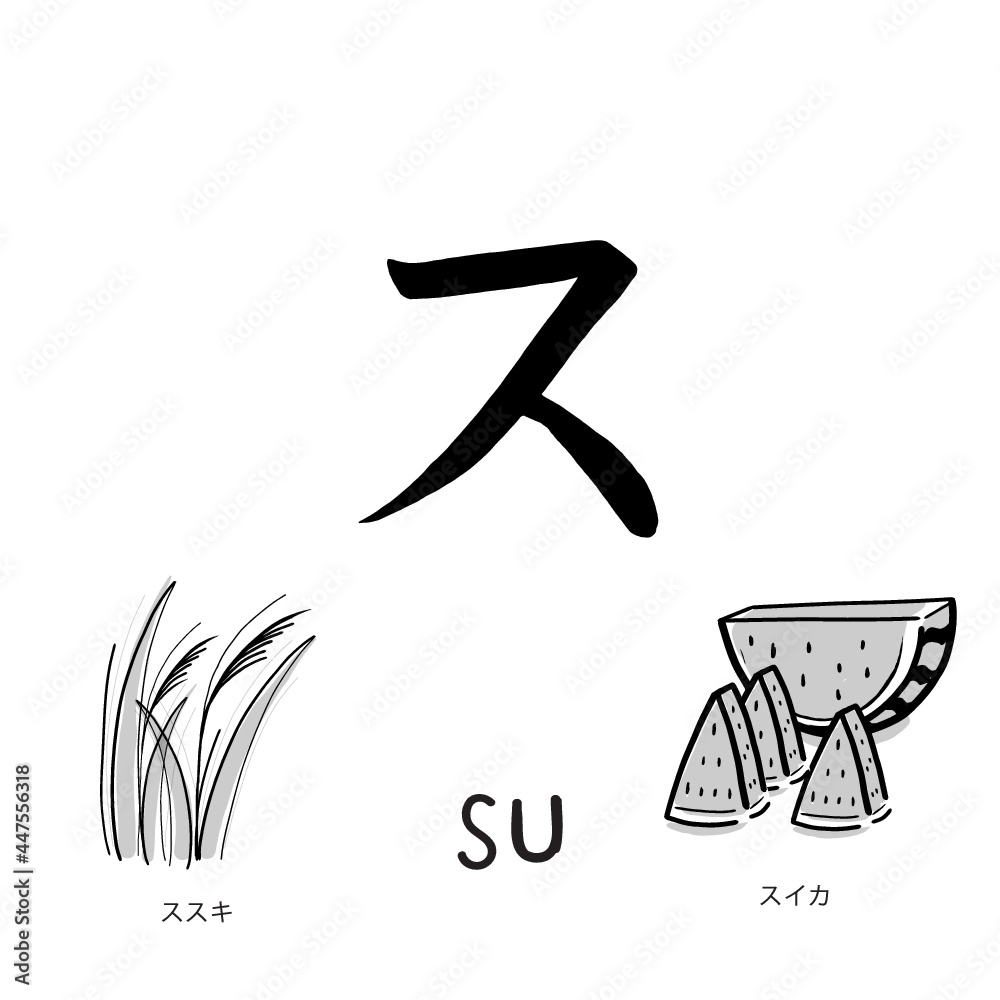 Japanese alphabets illustration Hand drawn sketch drawing. Japanese ...