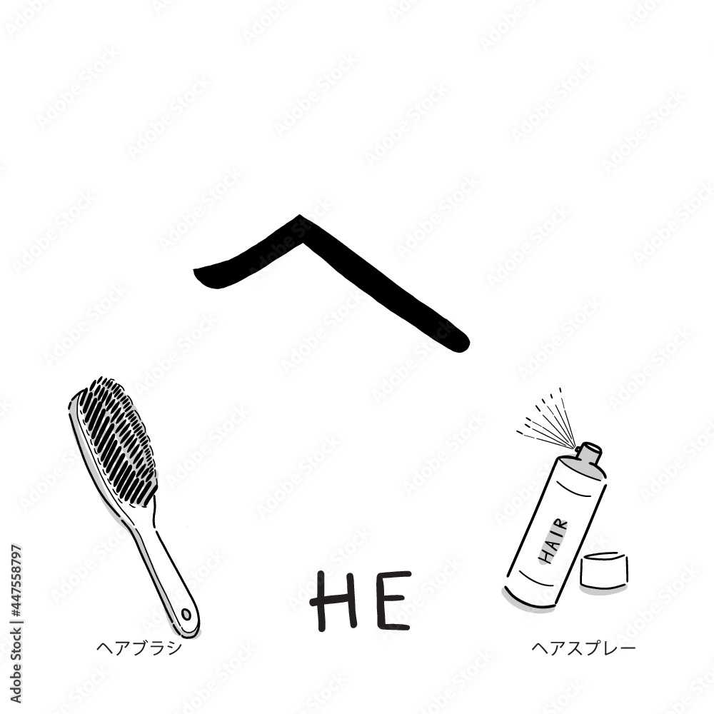 Japanese alphabets illustration Hand drawn sketch drawing. Japanese ...