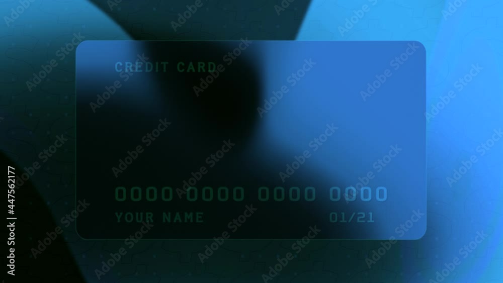 Bank card design on colorful background. Motion. Beautiful design for ...