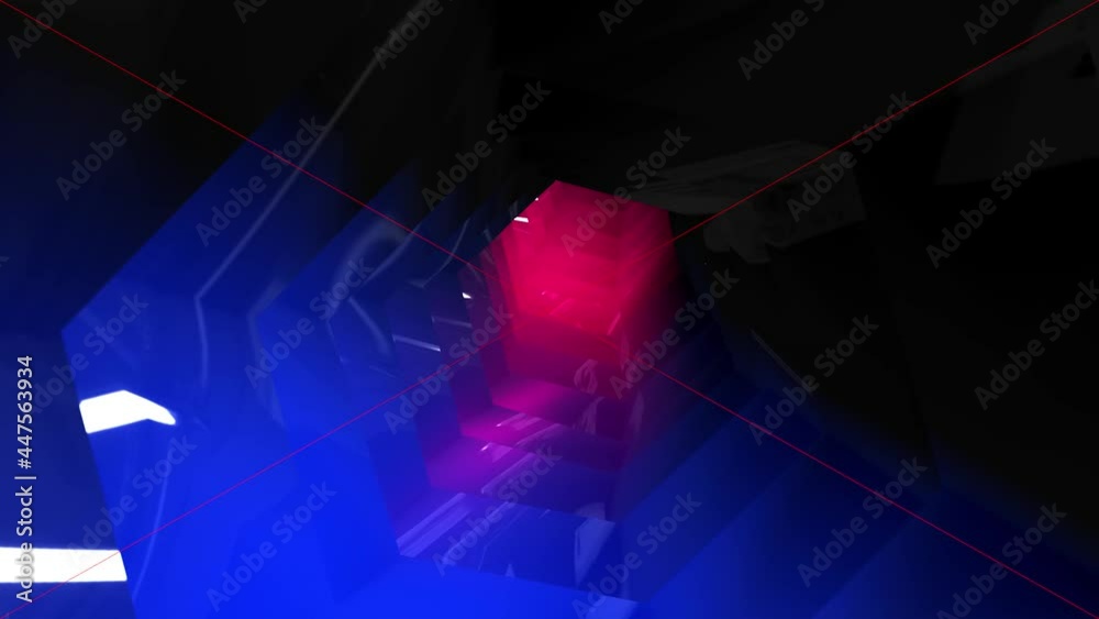 Inside 3d color tunnel. Motion. Dive into another world through multi ...