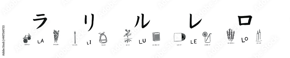 Japanese alphabets illustration Hand drawn sketch drawing. Japanese ...