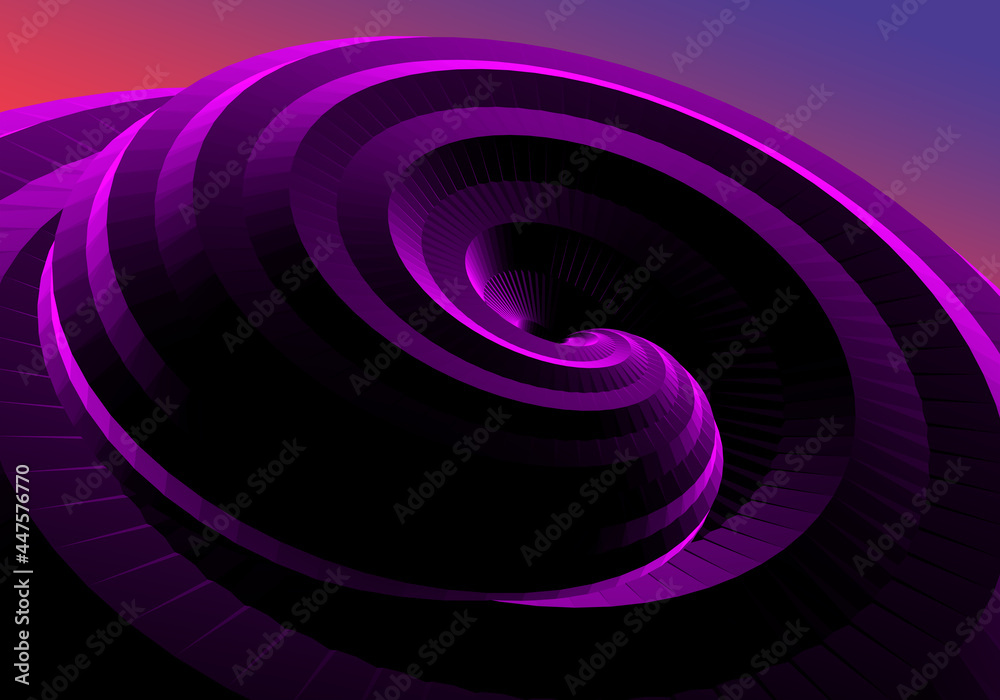 Abstract background. Background with spiral lines. Geometric purple ...