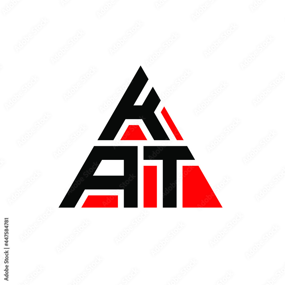 KAT triangle letter logo design with triangle shape. KAT triangle logo ...