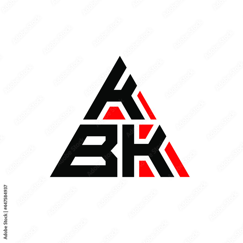 KBK triangle letter logo design with triangle shape. KBK triangle logo ...
