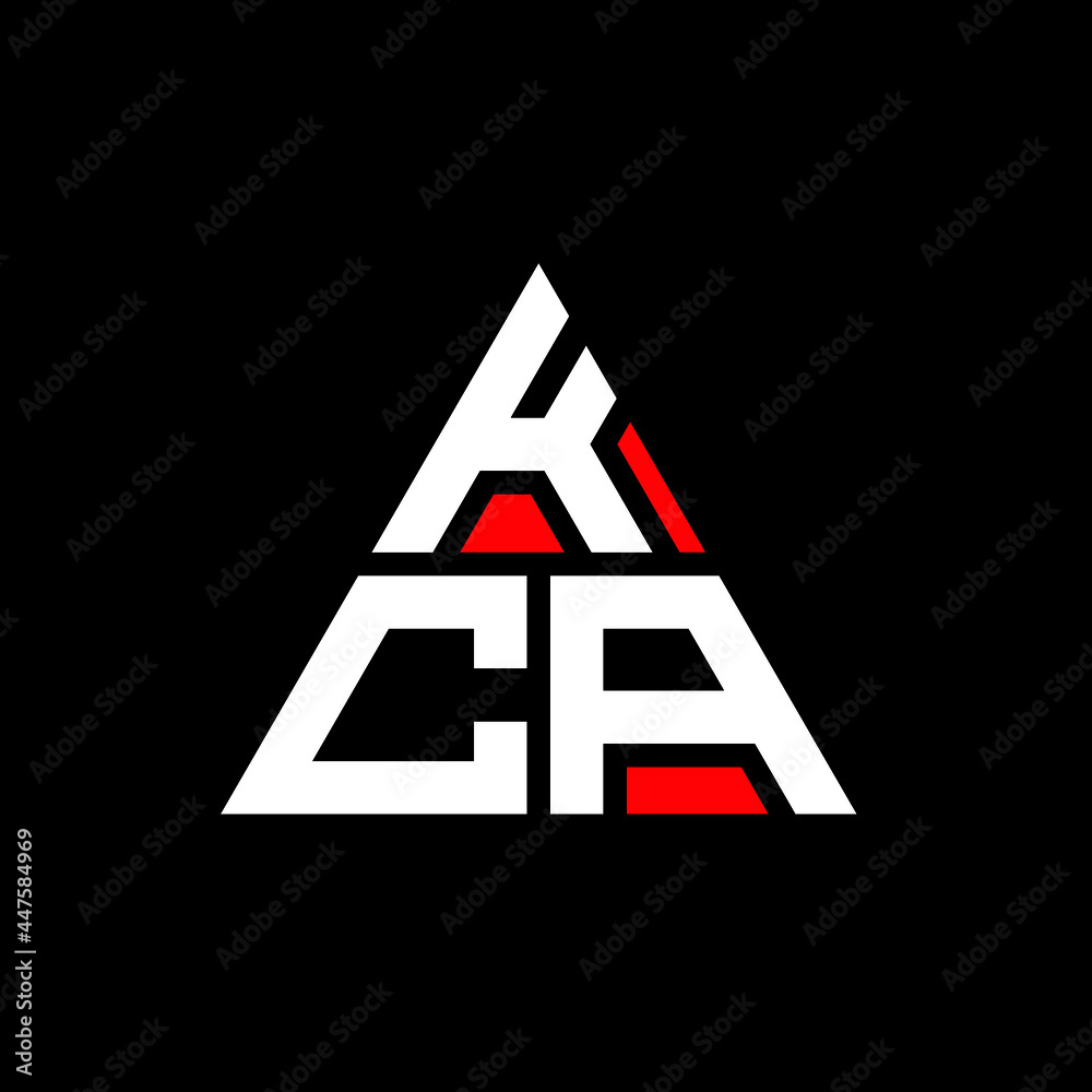 KCA triangle letter logo design with triangle shape. KCA triangle logo design monogram. KCA ...