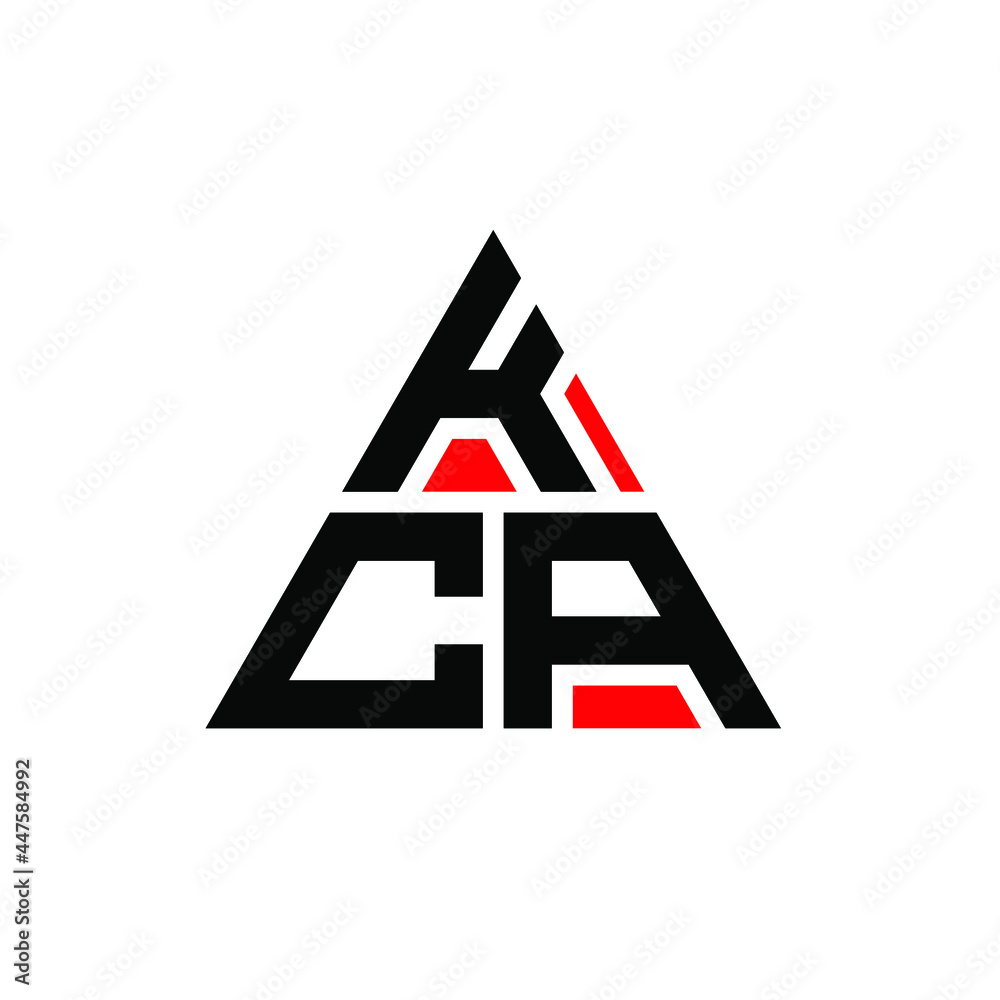 KCA triangle letter logo design with triangle shape. KCA triangle logo ...