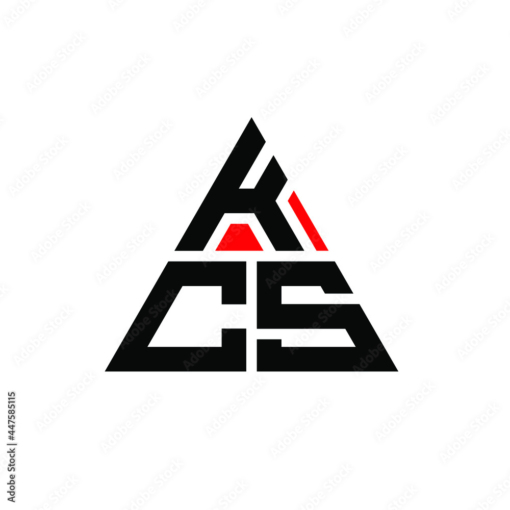 KCS triangle letter logo design with triangle shape. KCS triangle logo ...