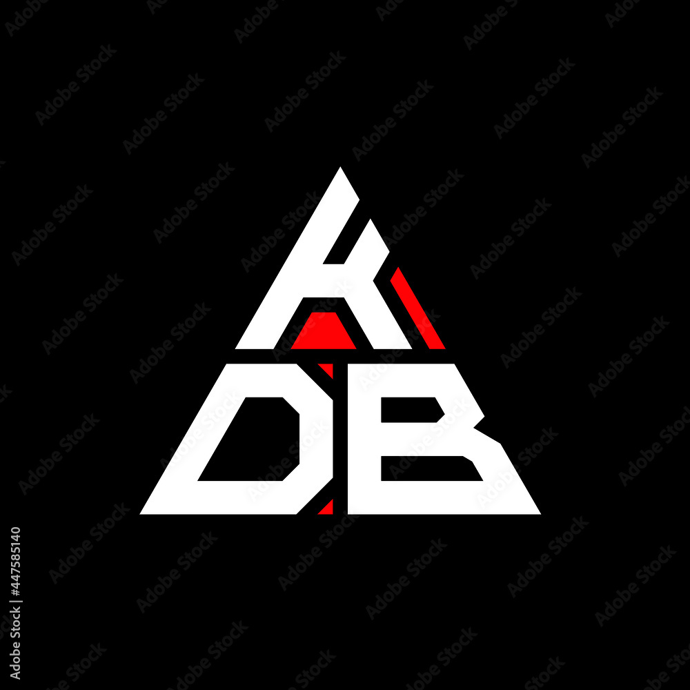 KDB triangle letter logo design with triangle shape. KDB triangle logo ...