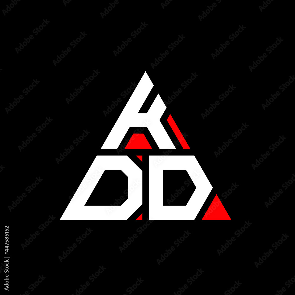 KDD triangle letter logo design with triangle shape. KDD triangle logo ...