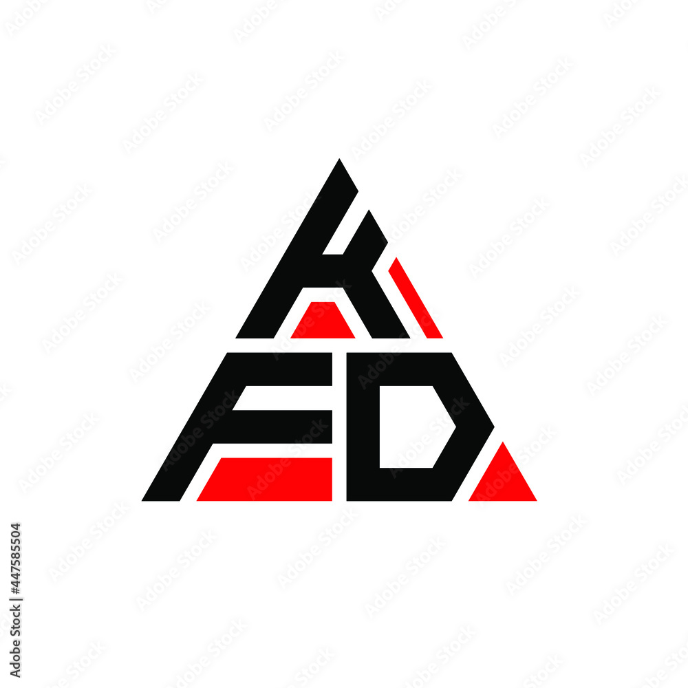 KFD triangle letter logo design with triangle shape. KFD triangle logo ...