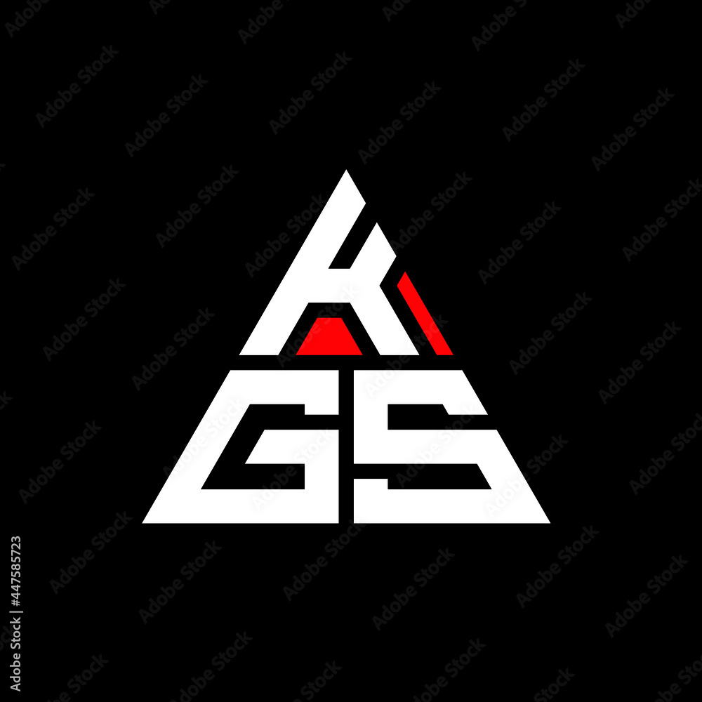 KGS triangle letter logo design with triangle shape. KGS triangle logo ...