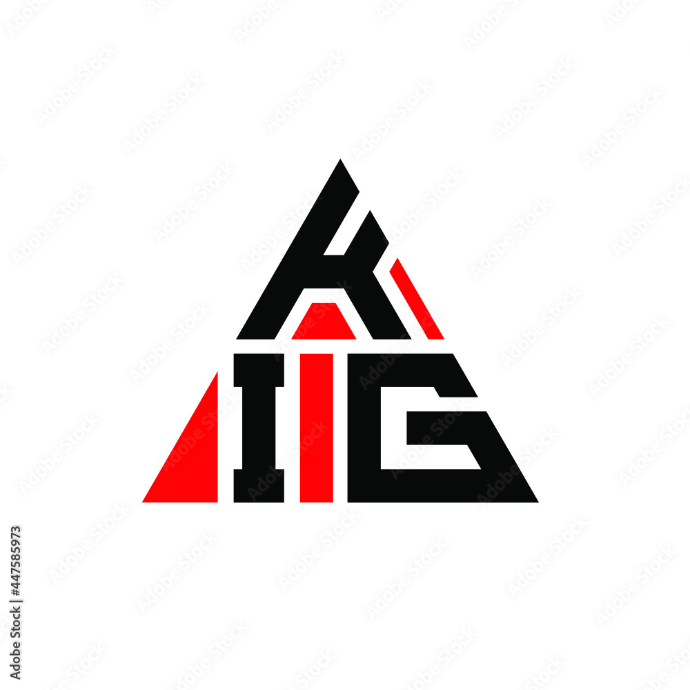 KIG triangle letter logo design with triangle shape. KIG triangle logo ...